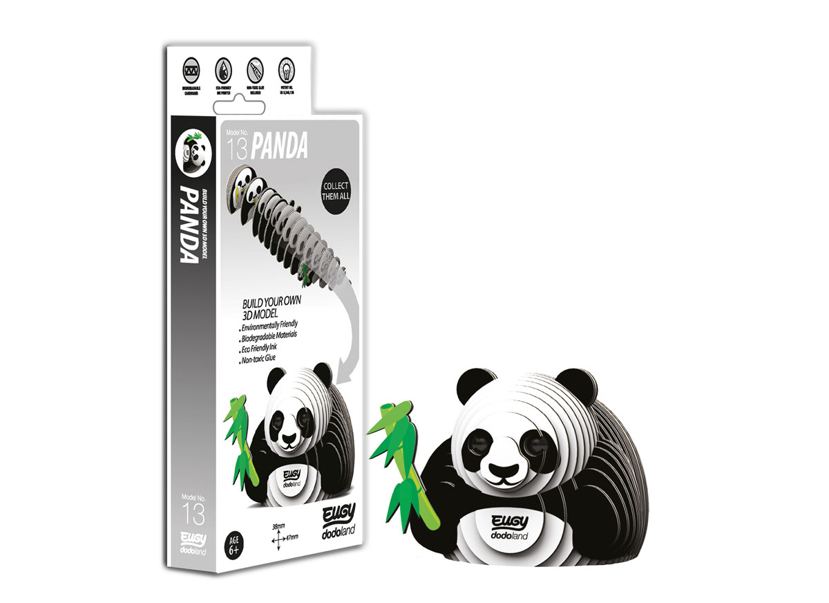 Panda 3D cardboard model kit | Eden Project Shop