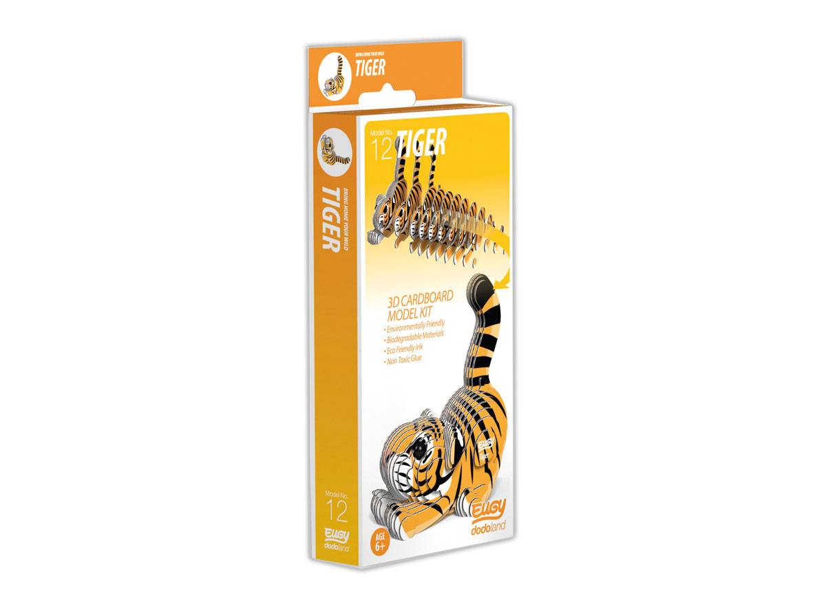 Tiger 3D cardboard model kit | Eden Project Shop