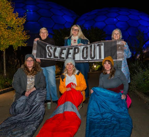 Sleep Out for homelessness charities | Eden Project